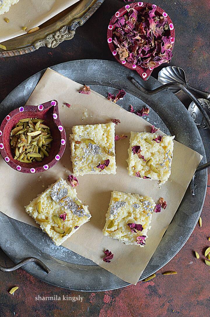 Kalakand | Indian Milk Cake - Cook with Sharmila