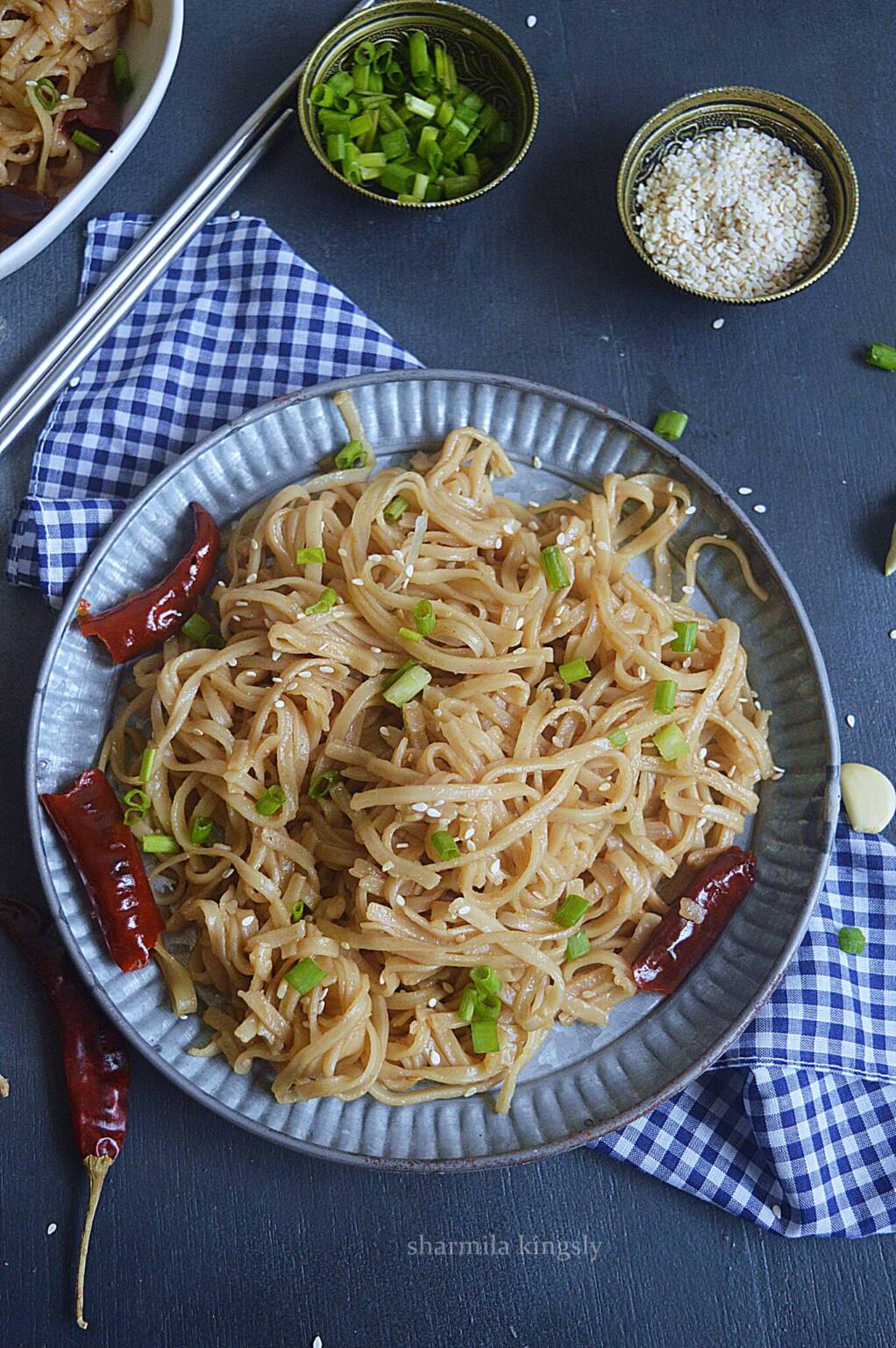Chilli Garlic Noodles in Instant Pot - Cook with Sharmila