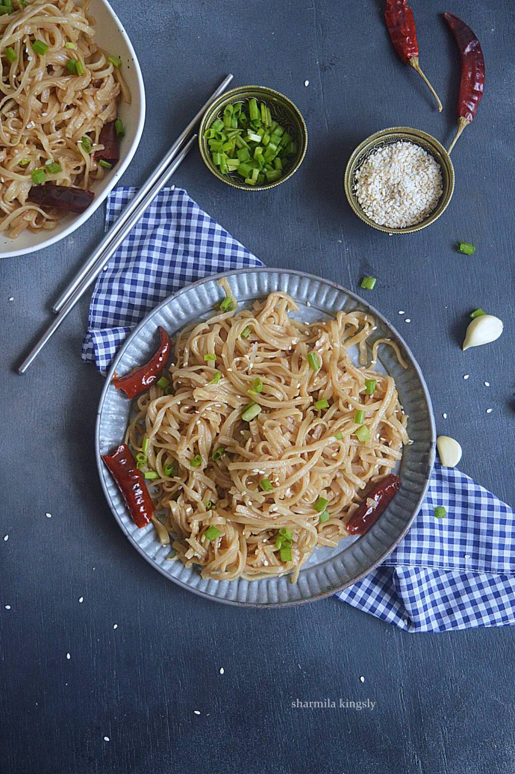 Chilli Garlic Noodles in Instant Pot - Cook with Sharmila