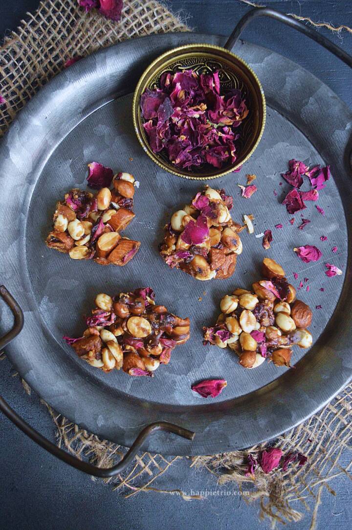 Rose Chikki | Almond Rose Brittle - Cook with Sharmila