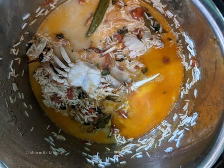 Crab Biryani | Instant Pot Crab Biryani - Cook with Sharmila