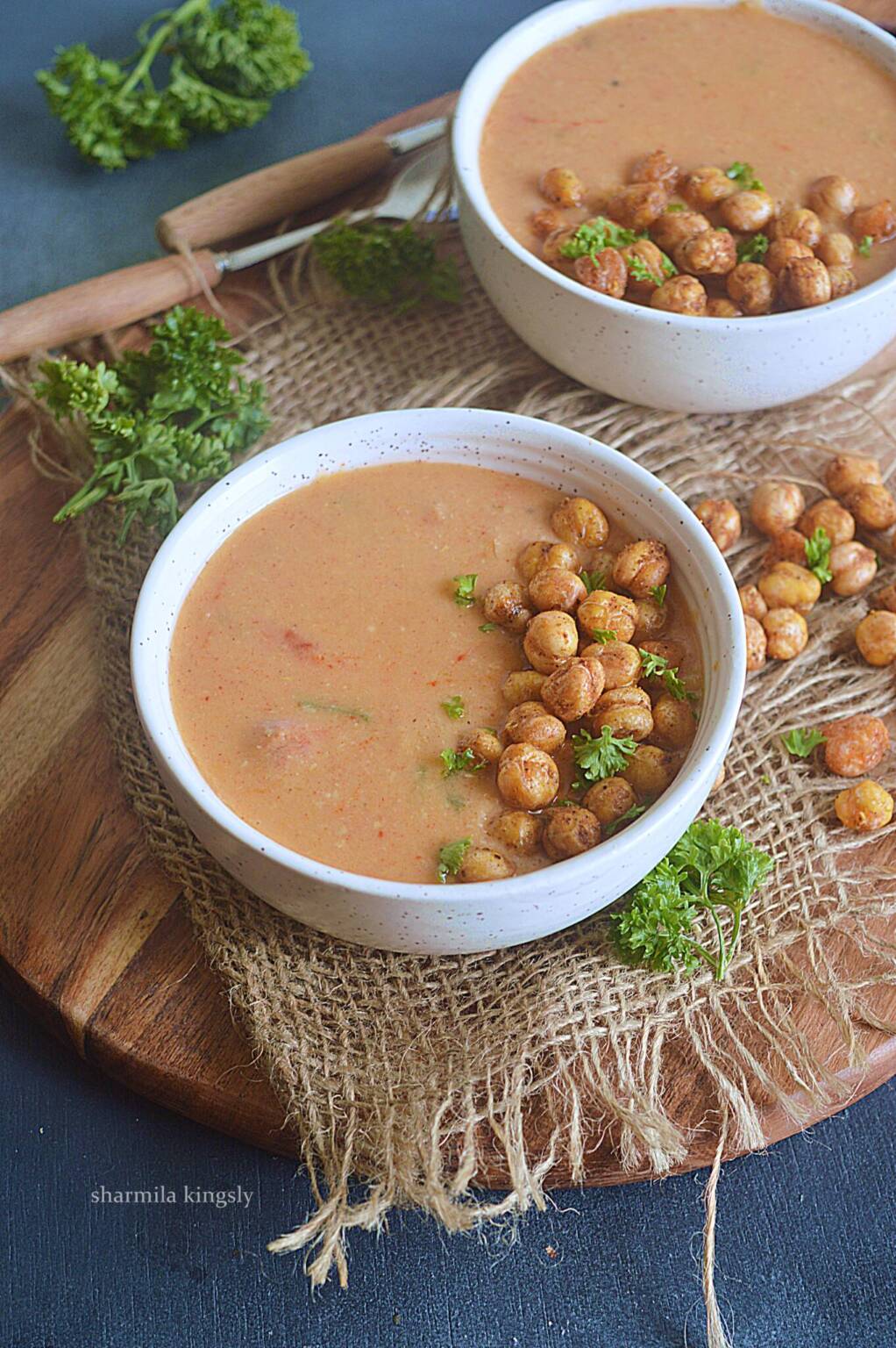 Vegan Chickpea Soup - Cook with Sharmila