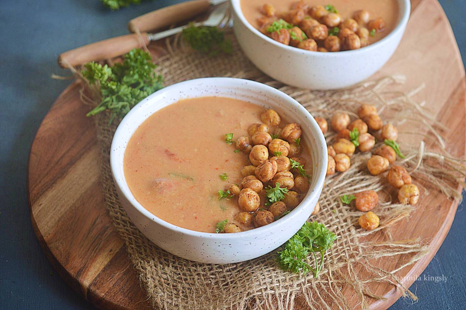 Vegan Chickpea Soup - Cook with Sharmila