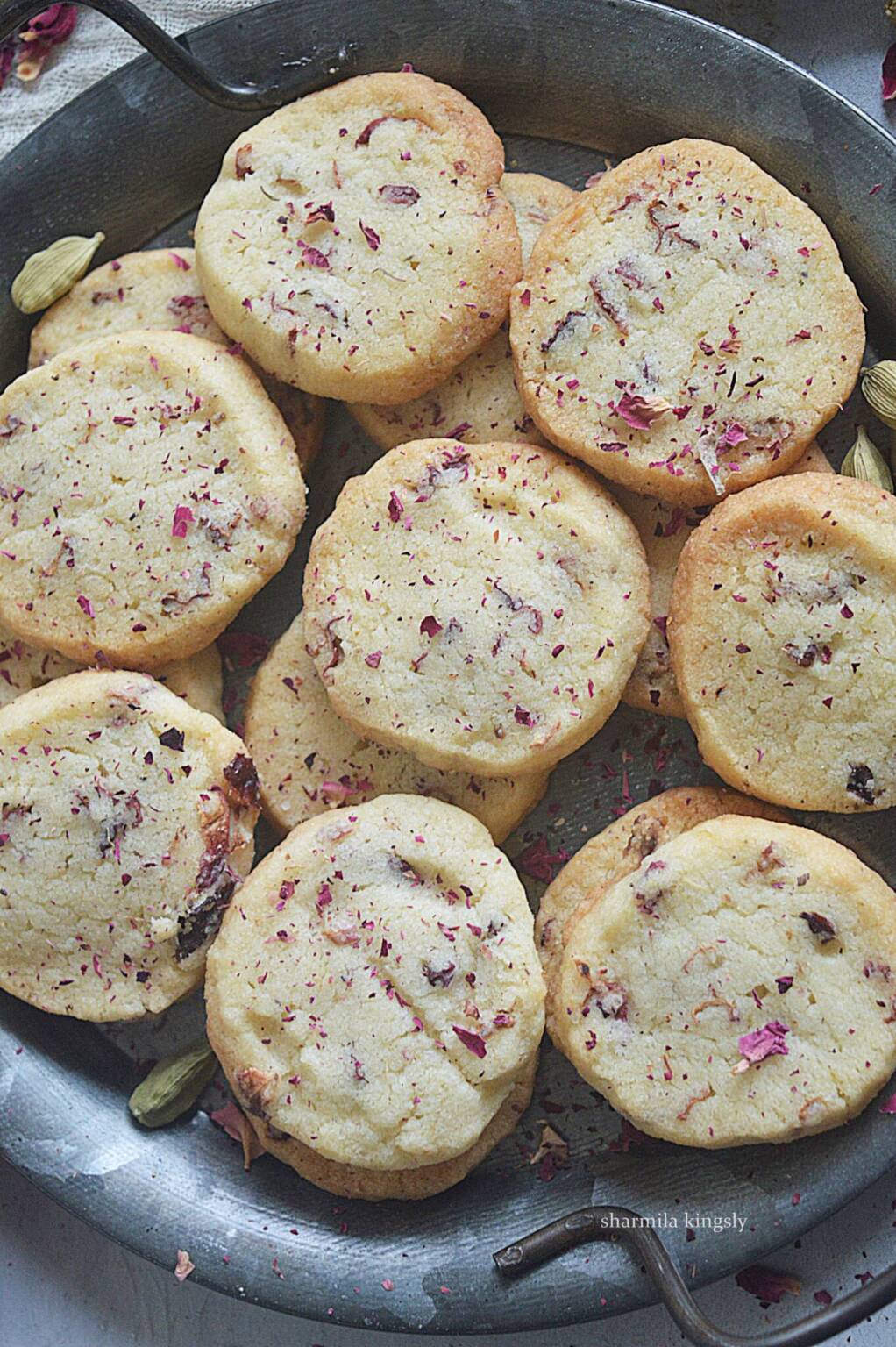 Rose Cardamom Cookies - Cook with Sharmila