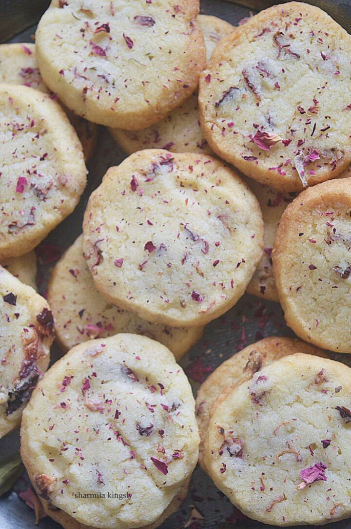 Rose Cardamom Cookies - Cook with Sharmila