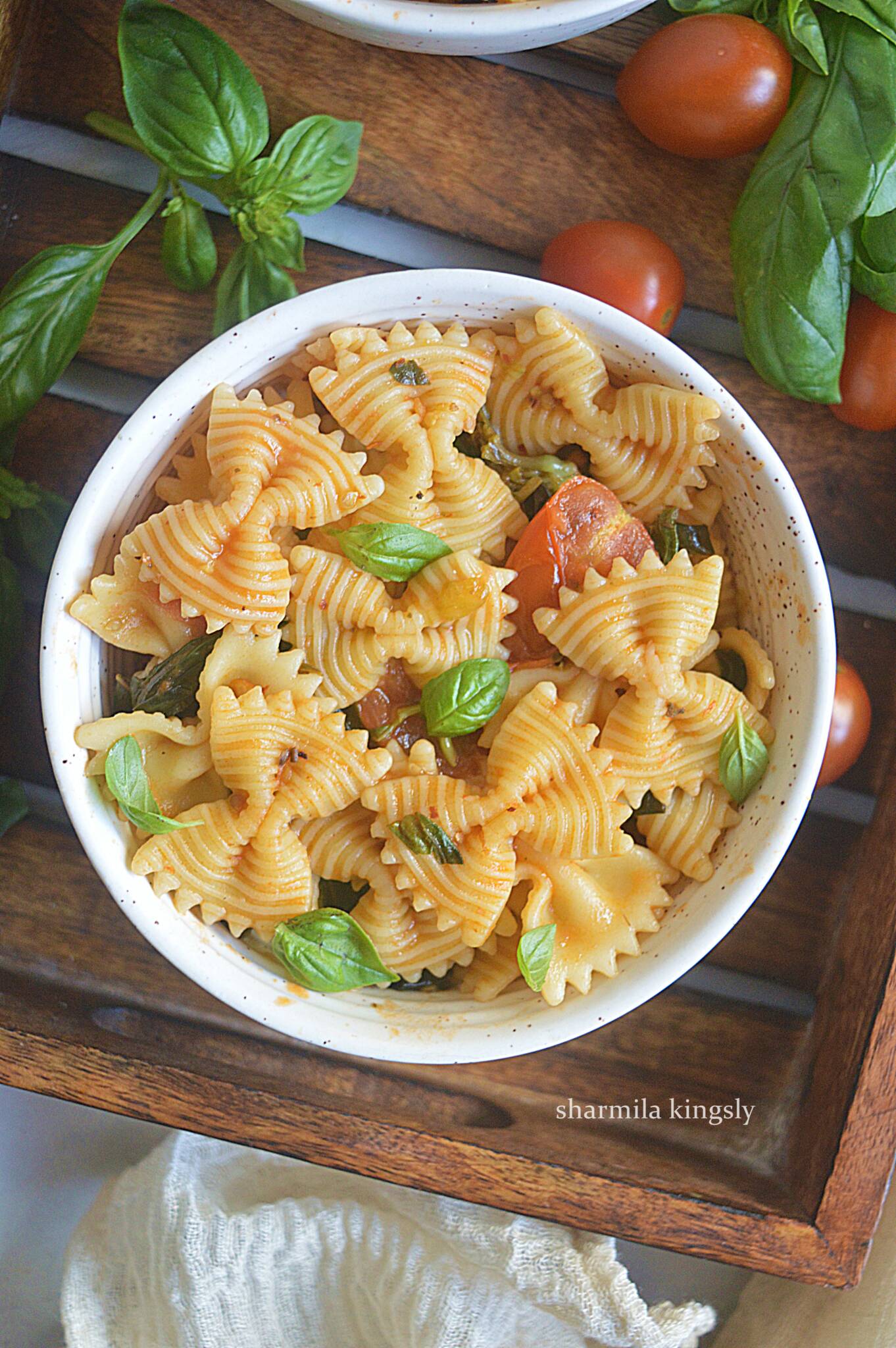 Tomato Basil Pasta - Cook with Sharmila