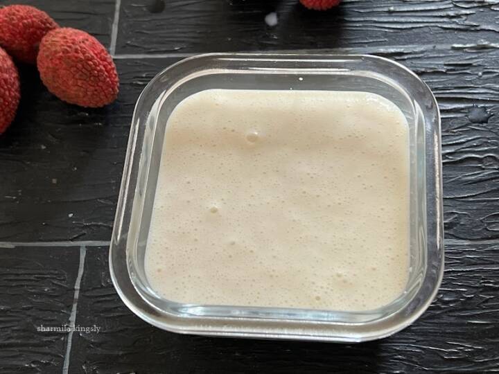 Litchi Ice Cream - Cook with Sharmila