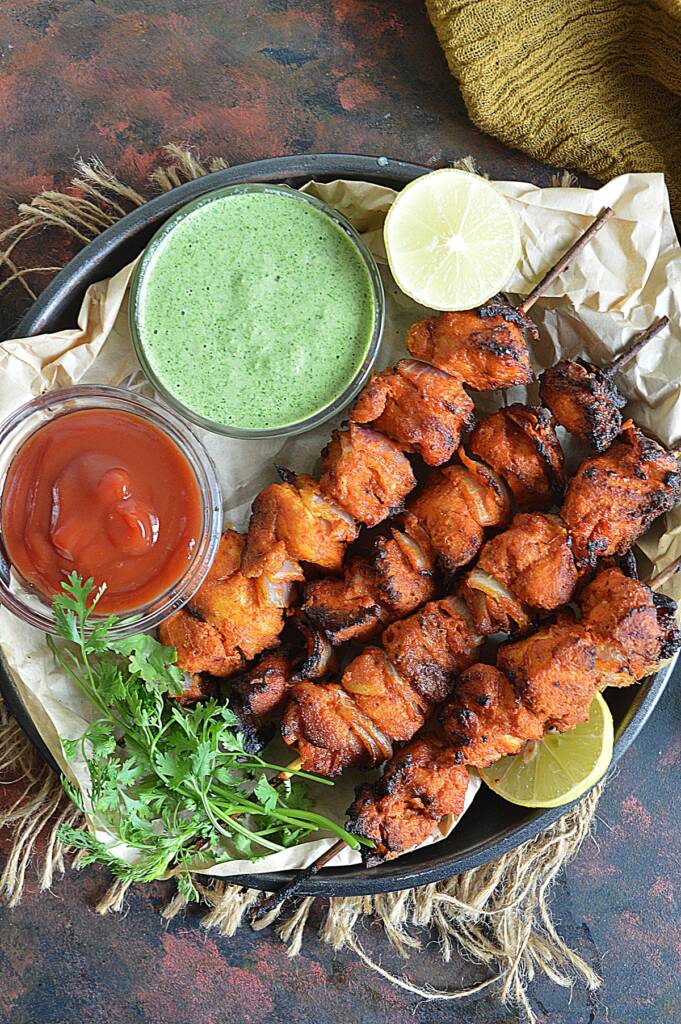 Chicken Kebab with Capsicum and Onion - Cook with Sharmila